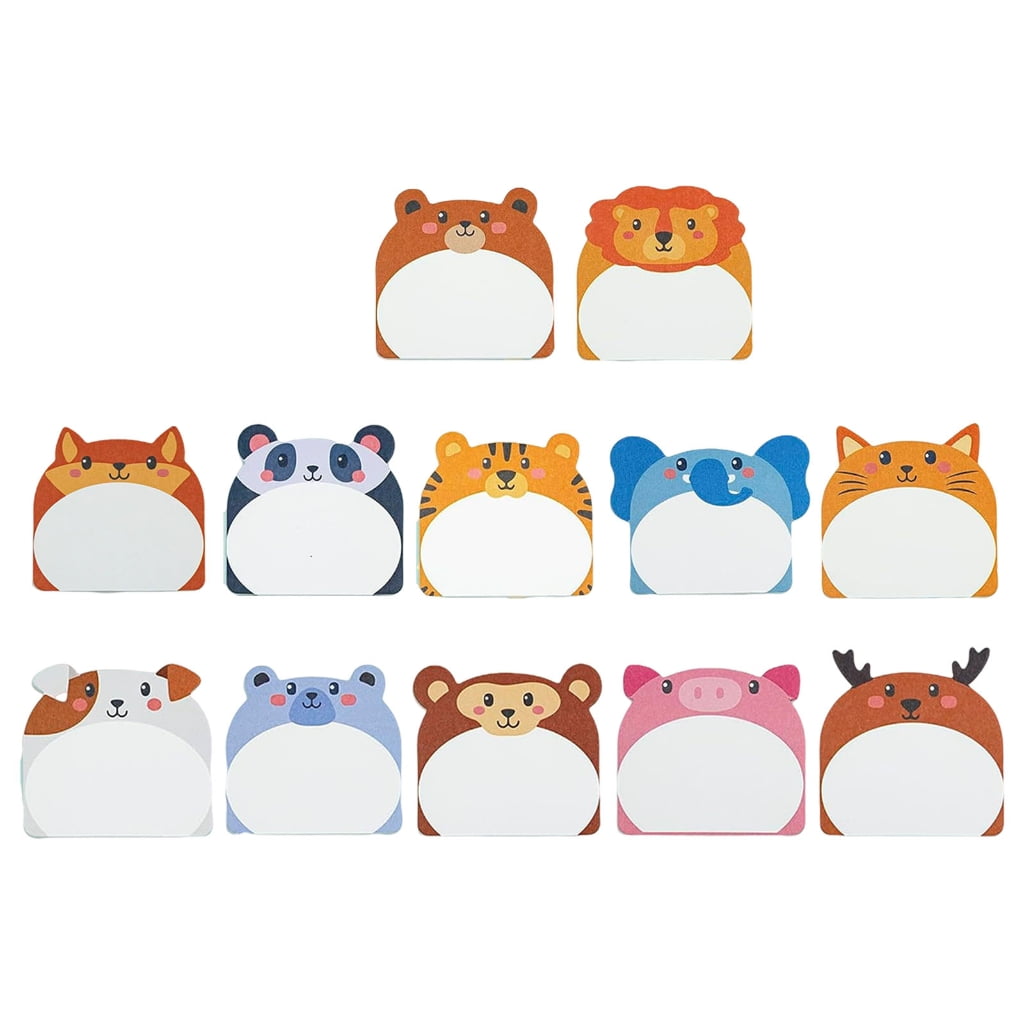 12 Pcs Cartoon Sticking Note Adhesive Memos Pads Note Pad for Student ...