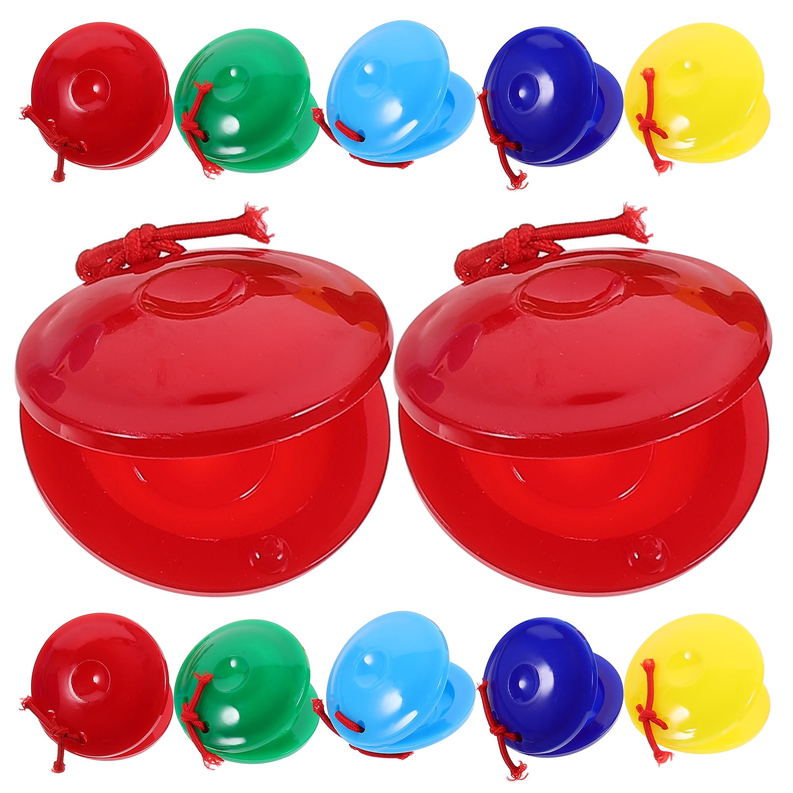 12 Pcs Castanets Kids Plastic Music Instrument Toys Playset Childrens ...