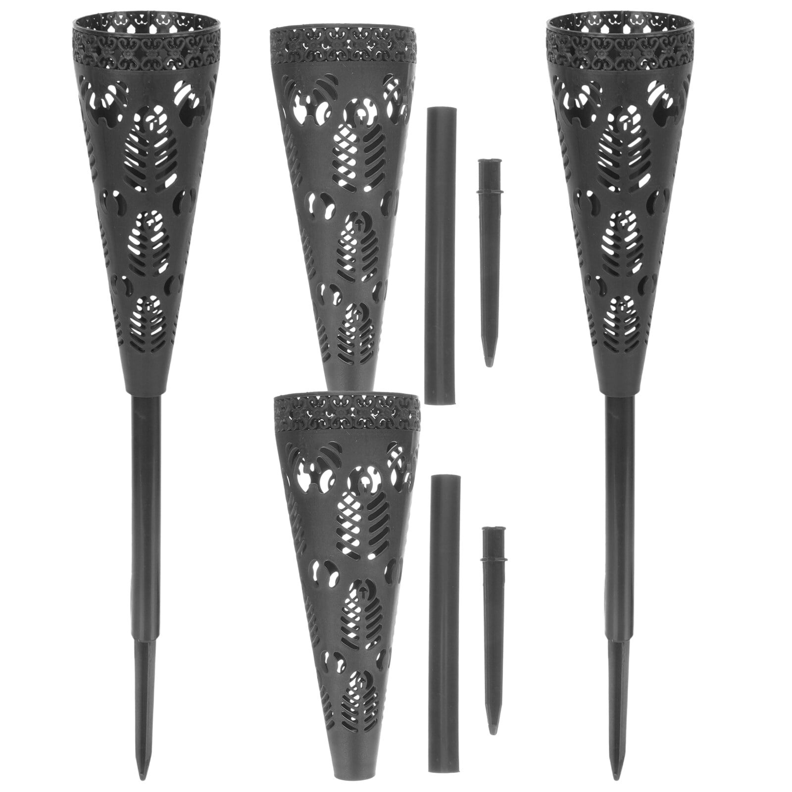 12 Pcs Cemetery Vase with Spike Outdoor Hollow Flower Arrangement ...