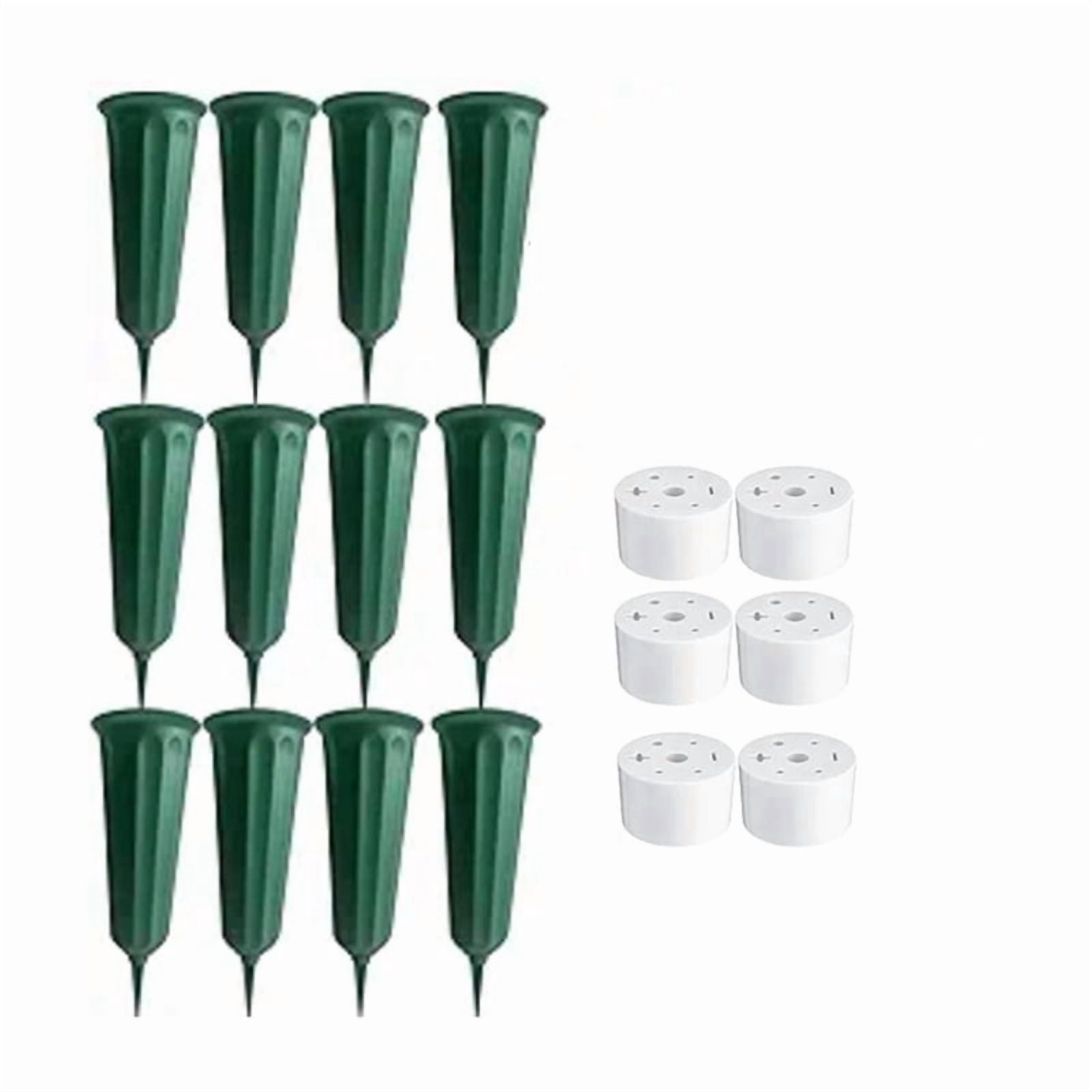 12 Pcs Cemetery Vases with Spikes Memorial Floral Vases Grave Flower ...
