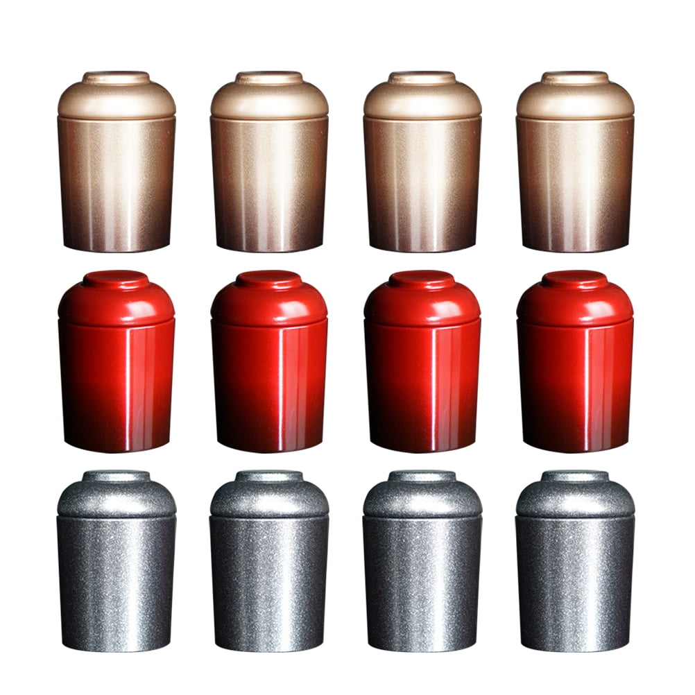 MEIBUTYUP Loose Tea Storage Tea Can Container Tinplate Red 12Pcs ...