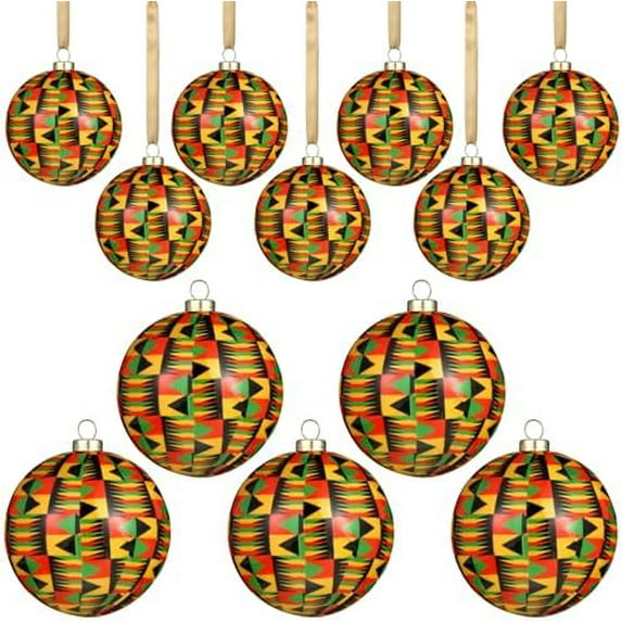 12 Pcs Checkerboard Christmas Ornaments Black and White Check Ball ...