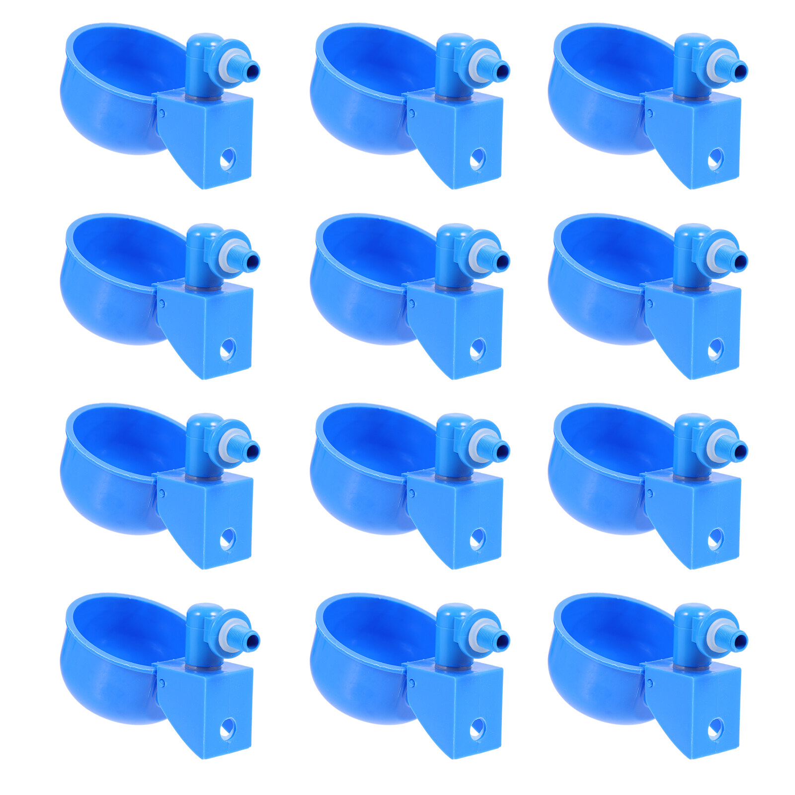 12 Pcs Chicken Accessory Poultry Water Cup Drinking Hen Feeder Blue ...