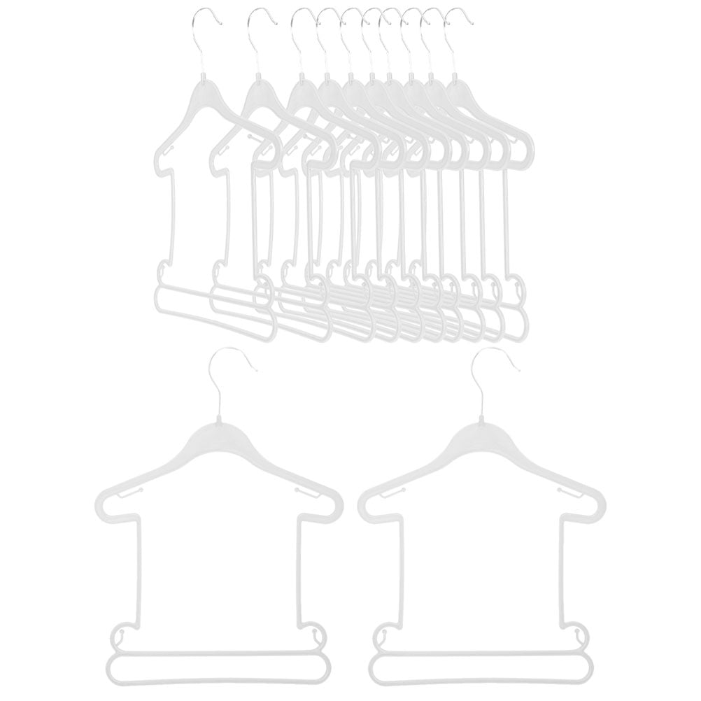 12 Pcs Children's Suit Hanger Baby Plastic Clothes Hangers Kid Bathing ...