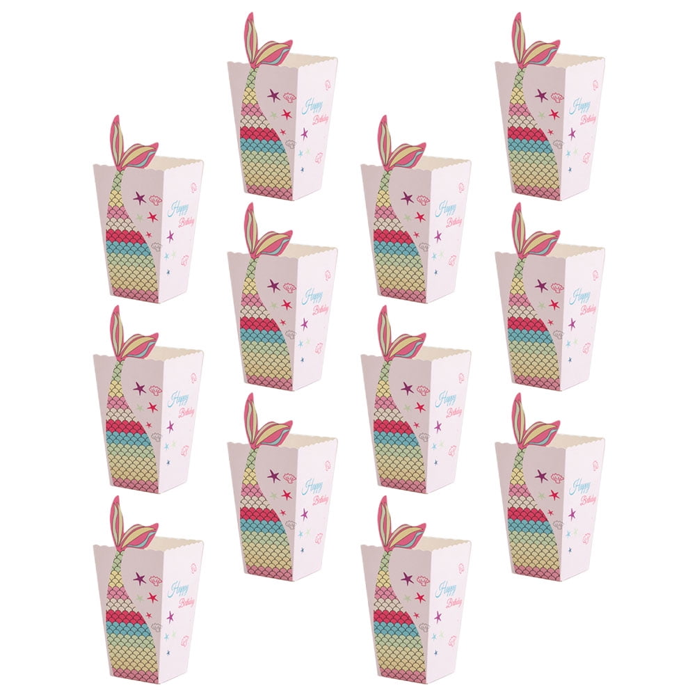 12 Pcs Chip Box French Fries Paper Food Trays Party Snack Container ...