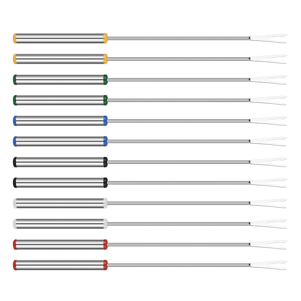 12 Pcs Chocolate Fondue Fork Coffee Tools Dipping BBQ Baking Dessert ...