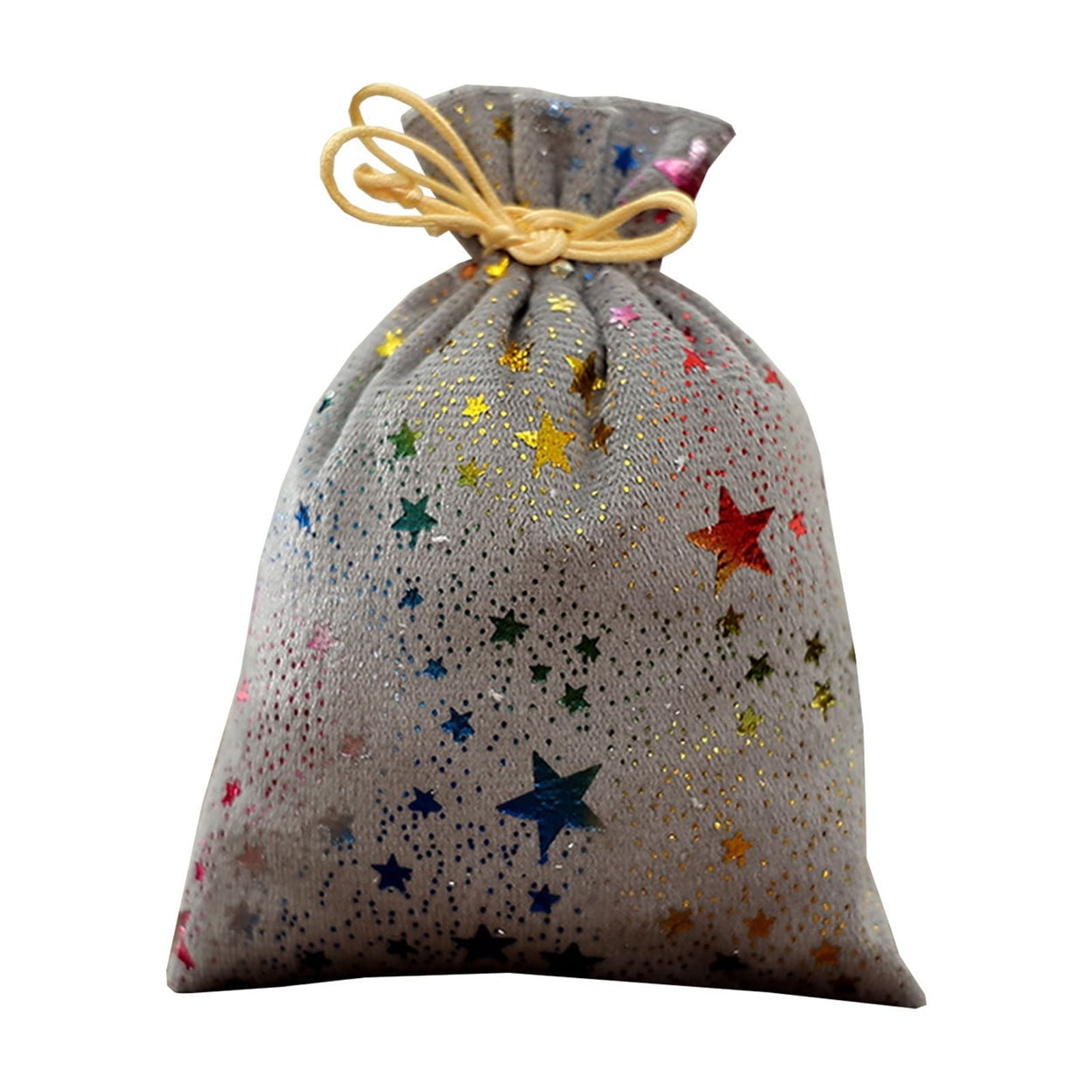 12 Pcs Christmas Drawstring Bags Bulk Xmas Star Drawstring Cloth Gift ...