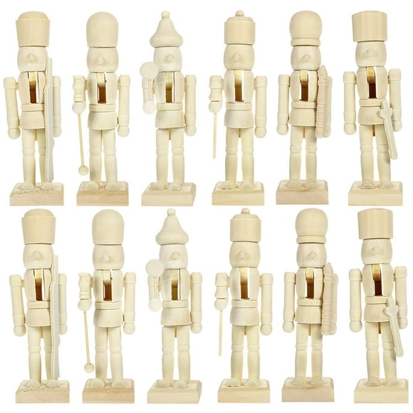 Unpainted Nutcrackers for DIY Holiday Crafts and Decorations
