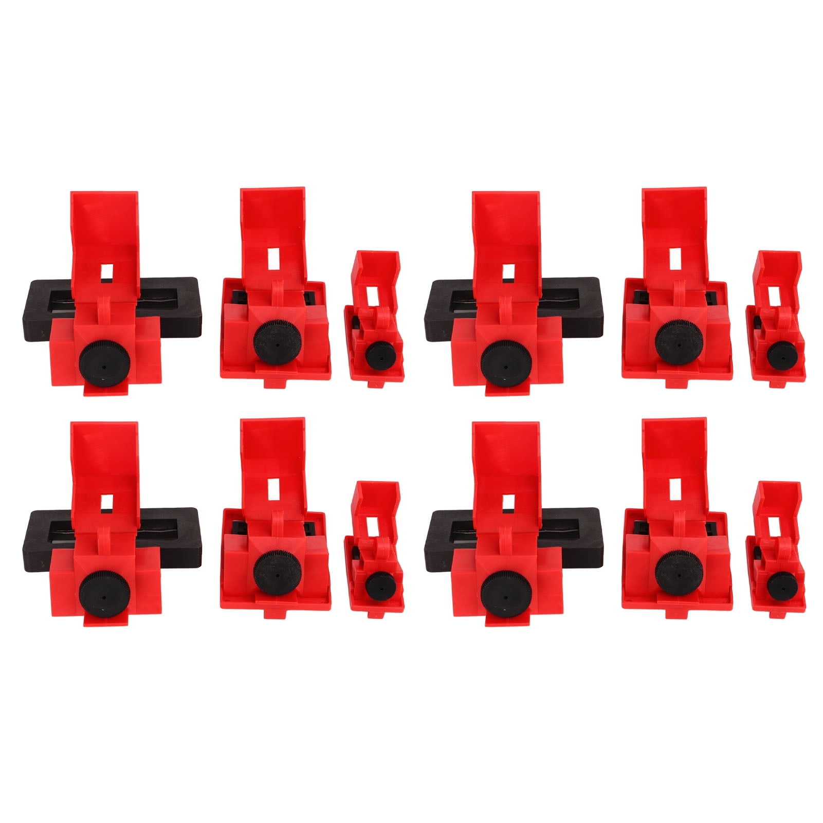 12 Pcs Circuit Single Pole Breaker Lockout Kit Nylon Clamp On Lockout ...