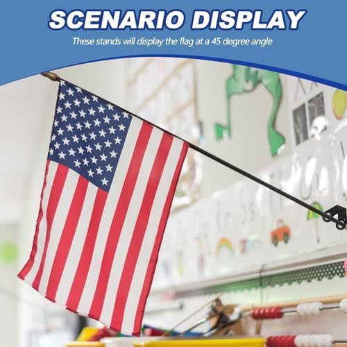 12 Pcs Classroom Mounting Brackets Classroom Flag Wall Aluminum Style ...