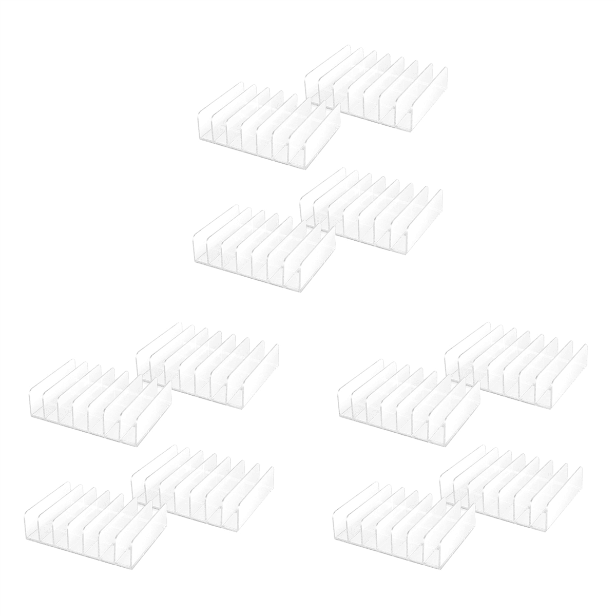 12 Pcs Clear Acrylic CD Holder with Tackable DVD Display Rack Storage ...