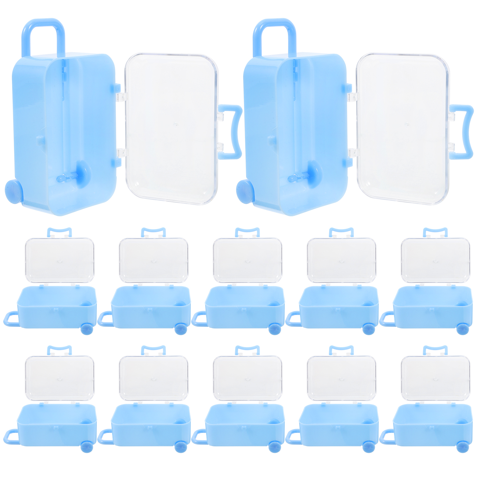 12 Pcs Clear Cookie Boxes Poop Stickers Small for Treats Mini Suitcase ...