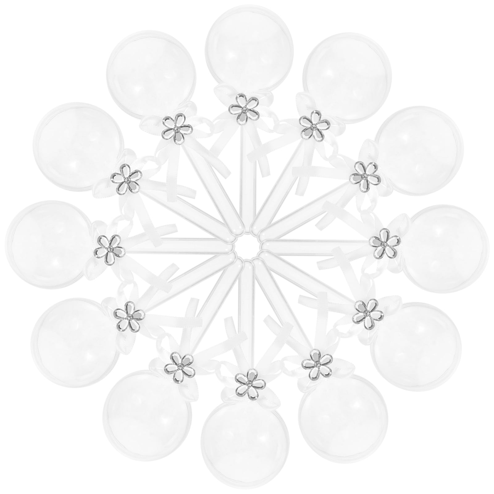 12 Pcs Clear Fillable Baby Rattle Party Favors Boxes Fairy Stick Candy ...