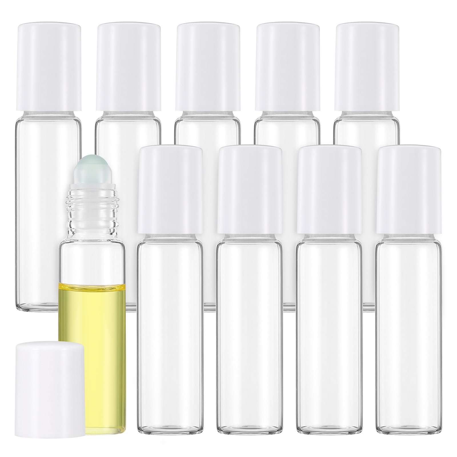12 Pcs Clear Glass Roller Ball Bottles Refillable Multifunctional Roller Bottles - Walmart.com