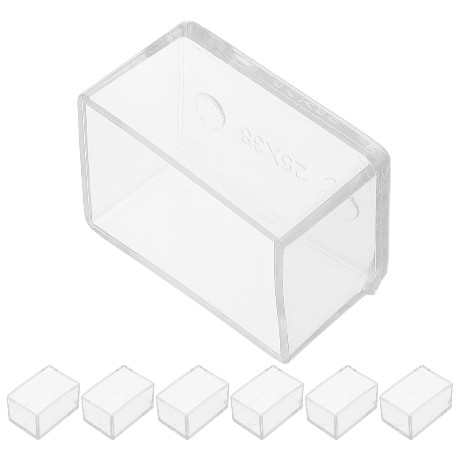 12 Pcs Clear Plastic Chair Leg Covers Furniture Feet Protectors ...