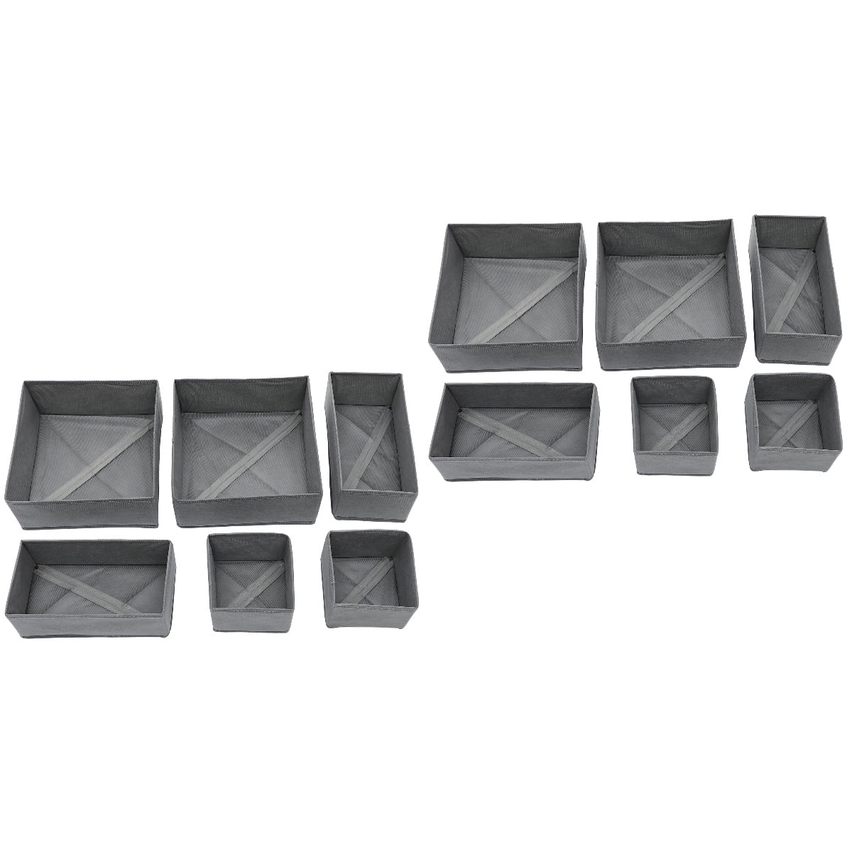 12 Pcs Clothes Storage Box Drawers Foldable Dresser Basket Container ...