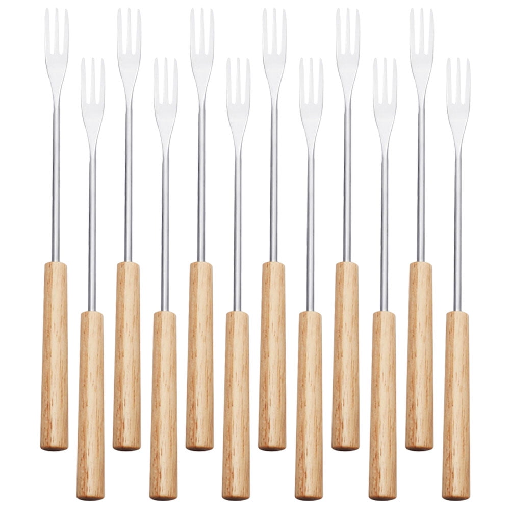 12 Pcs Cocktail Forks Appetizer Chocolate Fondue Cheese Hot Pot ...