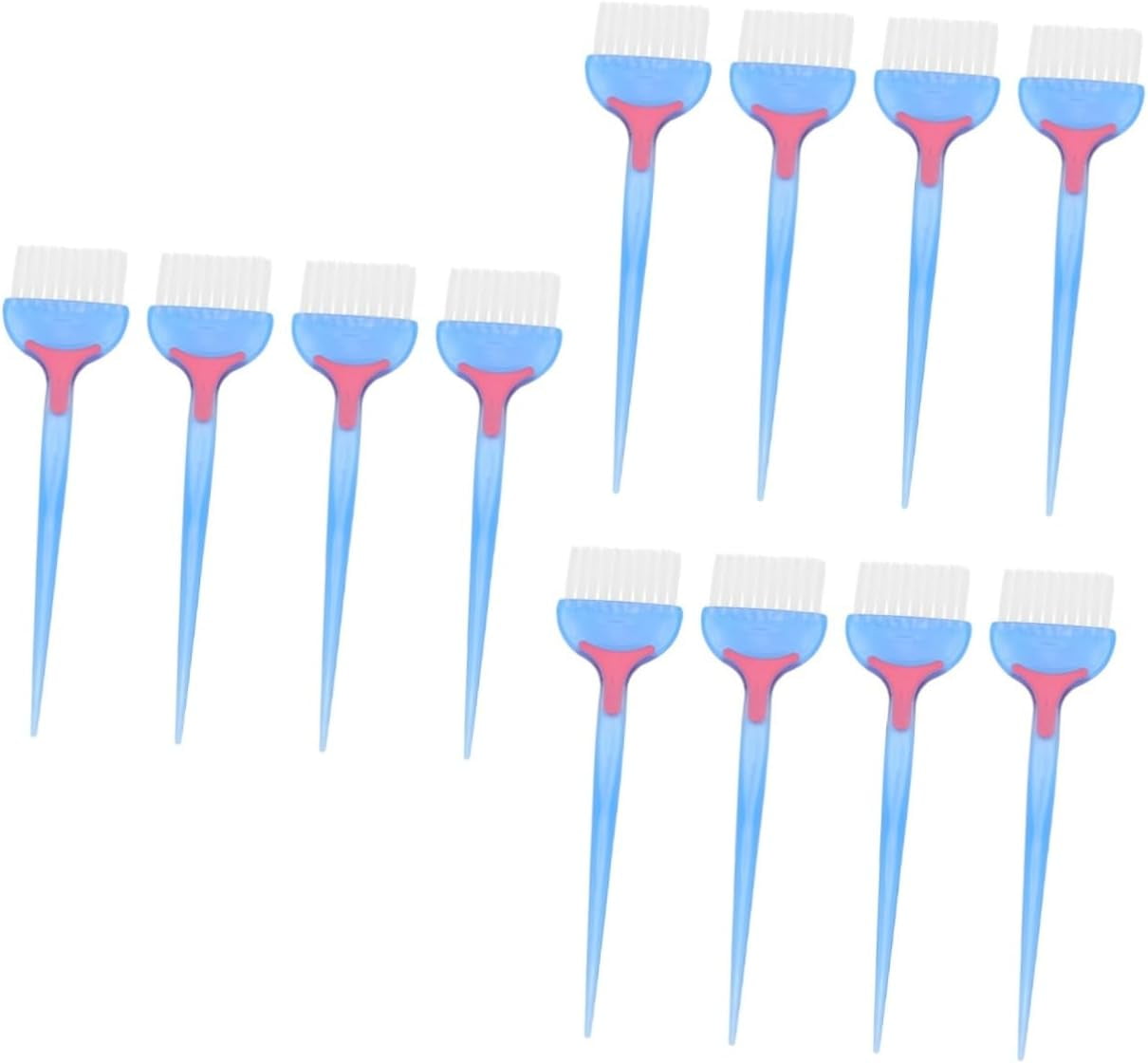 12 Pcs Color Brush Pro Tools Mustache Dye Hairdressing Brush Salon Hair ...