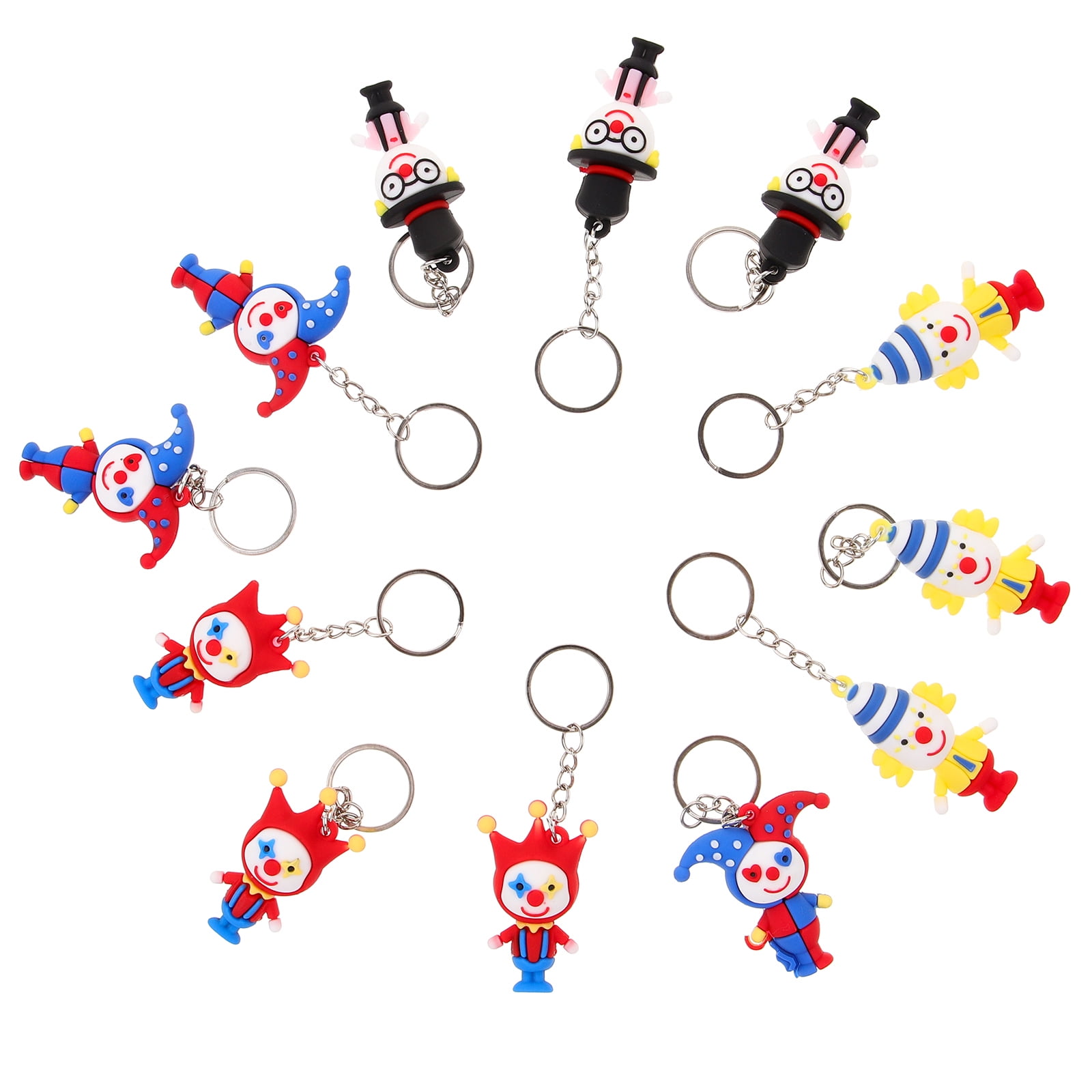 12 Pcs Clown Keyrings Decors Keychain Unique Ornament Backpack ...
