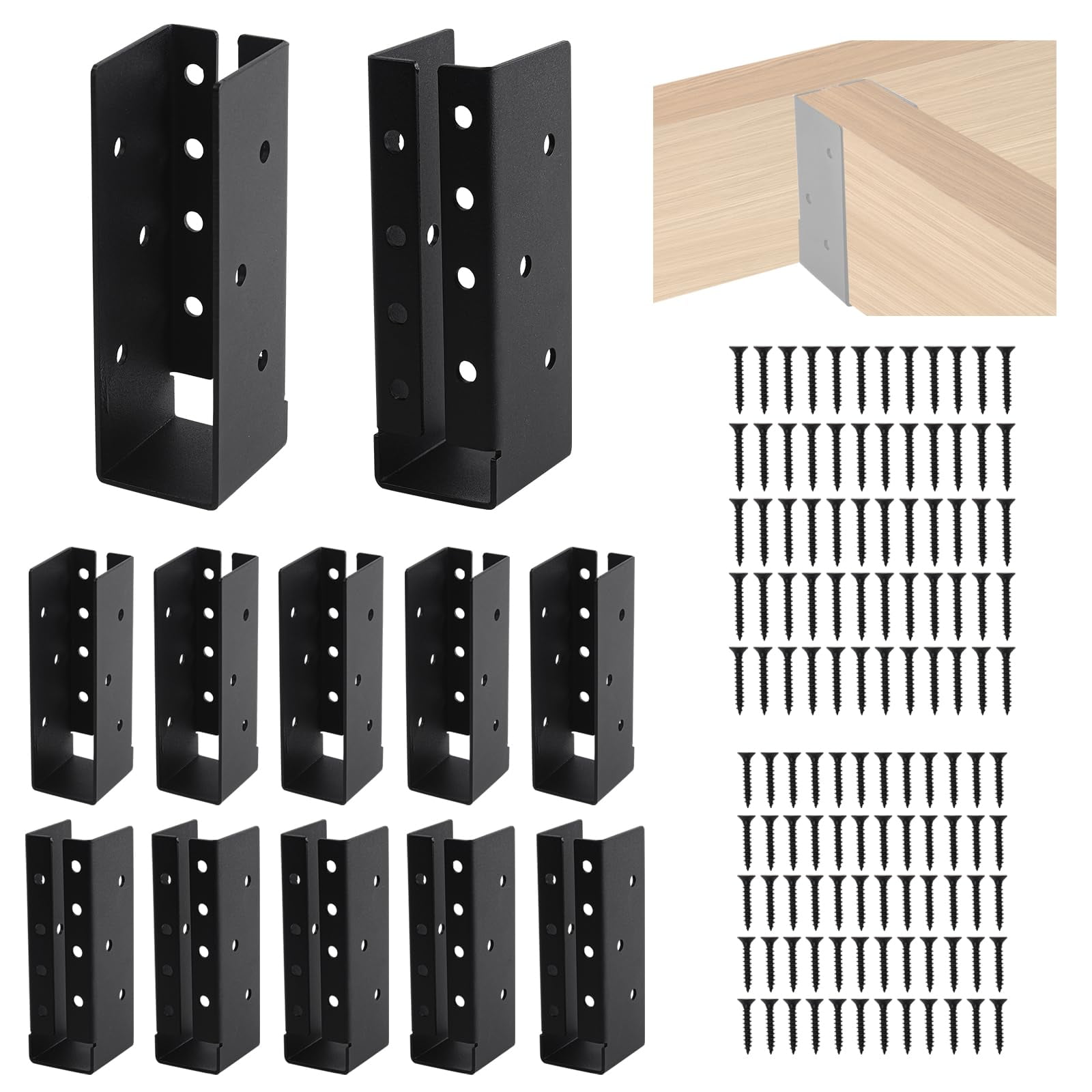 12 Pcs Concealed Joist Hangers,2"x6" Outdoor Trim Concealed Flanges ...