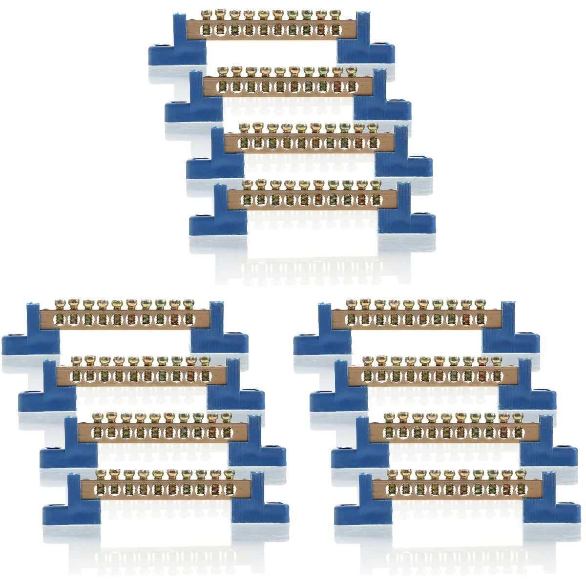 12 Pcs Copper Terminal Batteries Car Battery Block for Bus Bar Strips ...