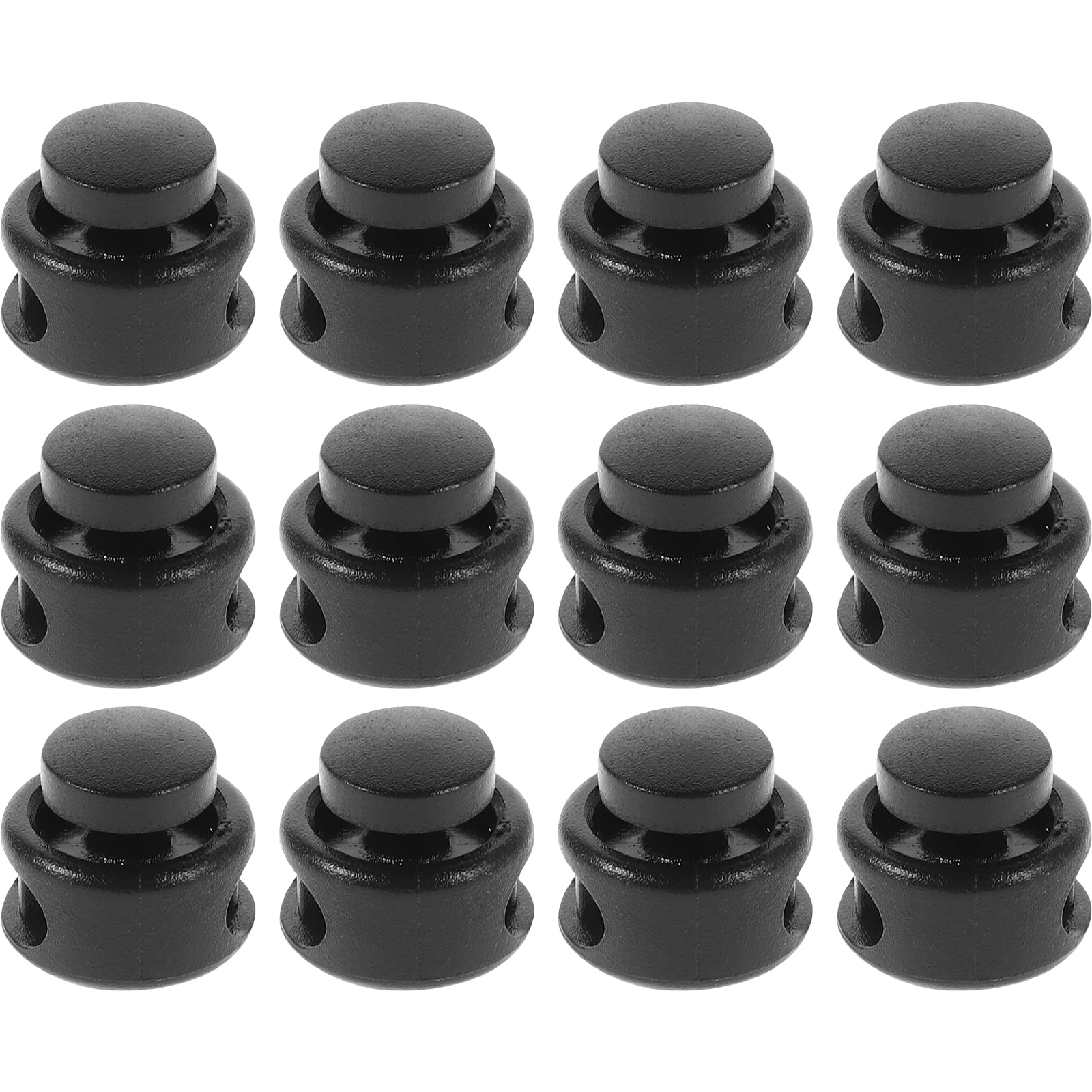 12 Pcs Cord Stopper DIY Locks Rattan Lining Pad Starter Black - Walmart.com