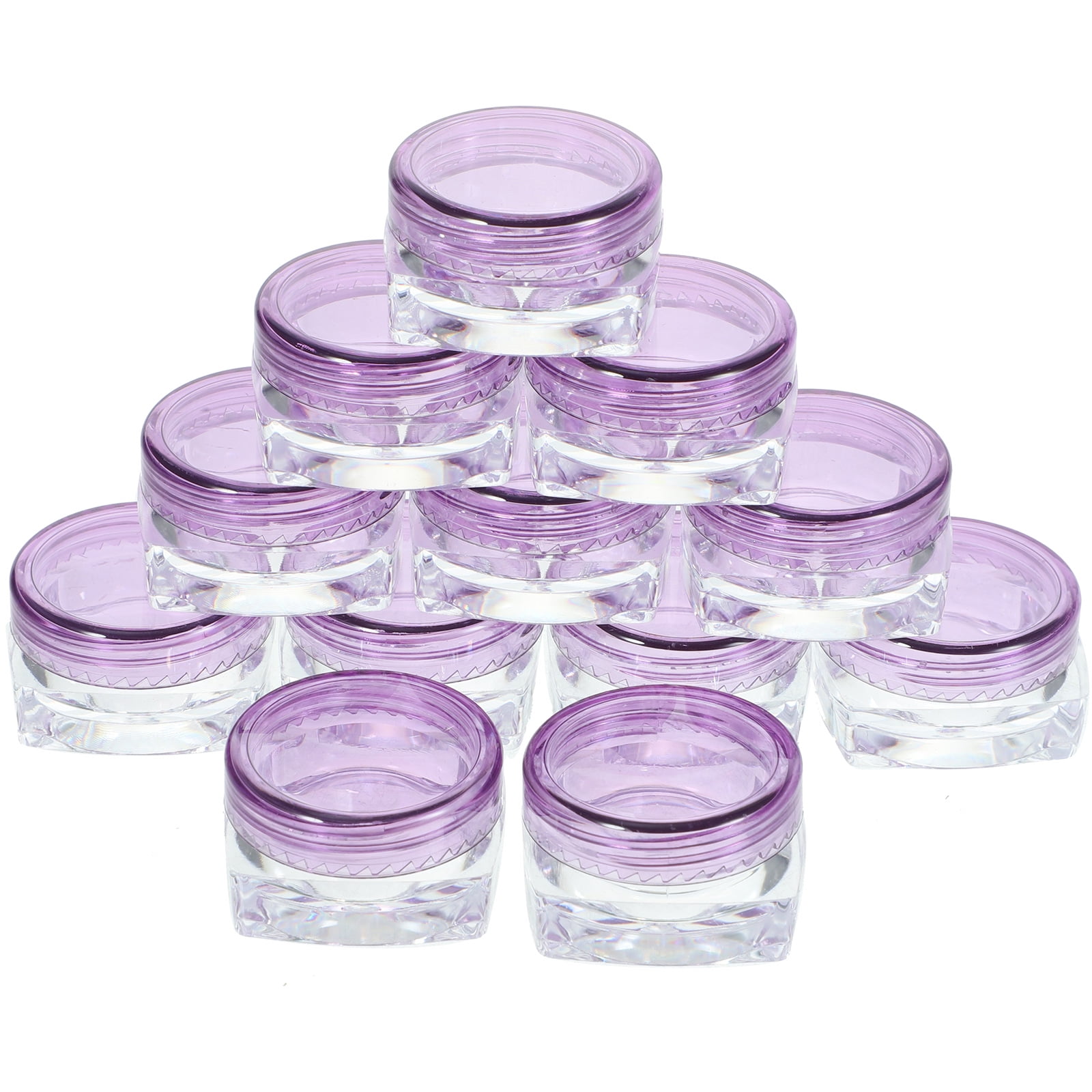 12 Pcs Cosmetic Bottle Plastic Cream Jar Container for Travel ...