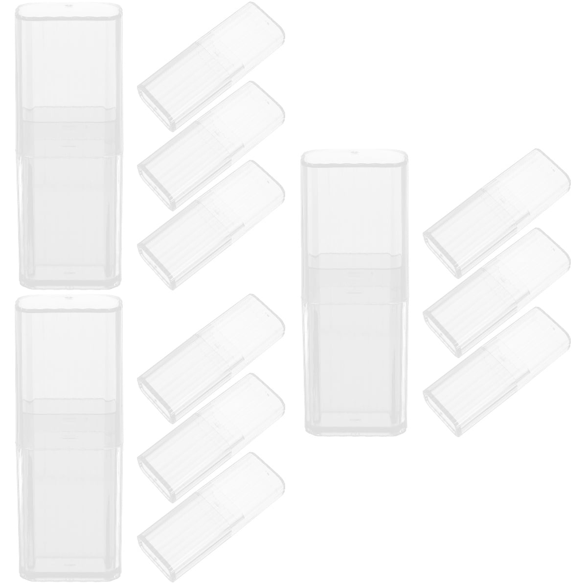 12 Pcs Cotton Swab Storage Box Travel Jewelry Holders Makeup Brush ...