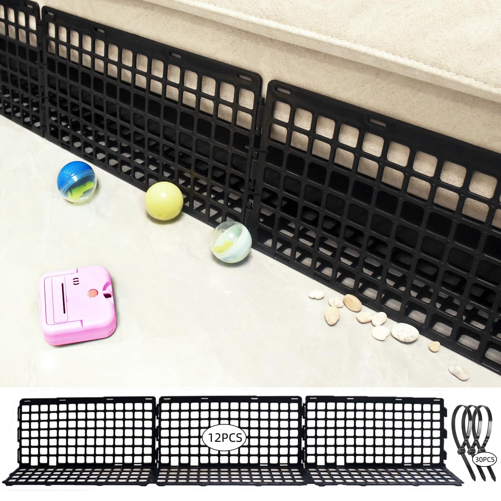 12 Pcs Under Couch Blockers,Adjustable Furniture Plastic Under Bed ...