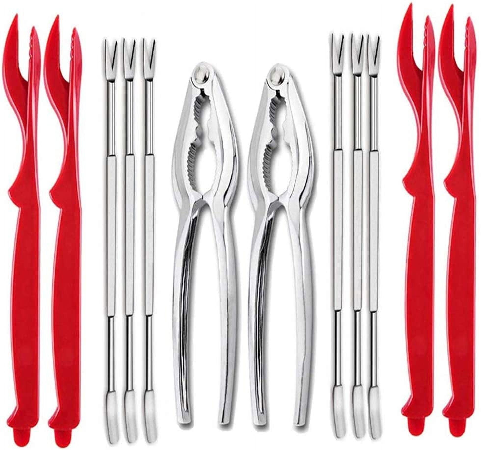 12 Pcs Crab Leg Crackers and Tools Set, Including 2 Crab Leg Crackers ...
