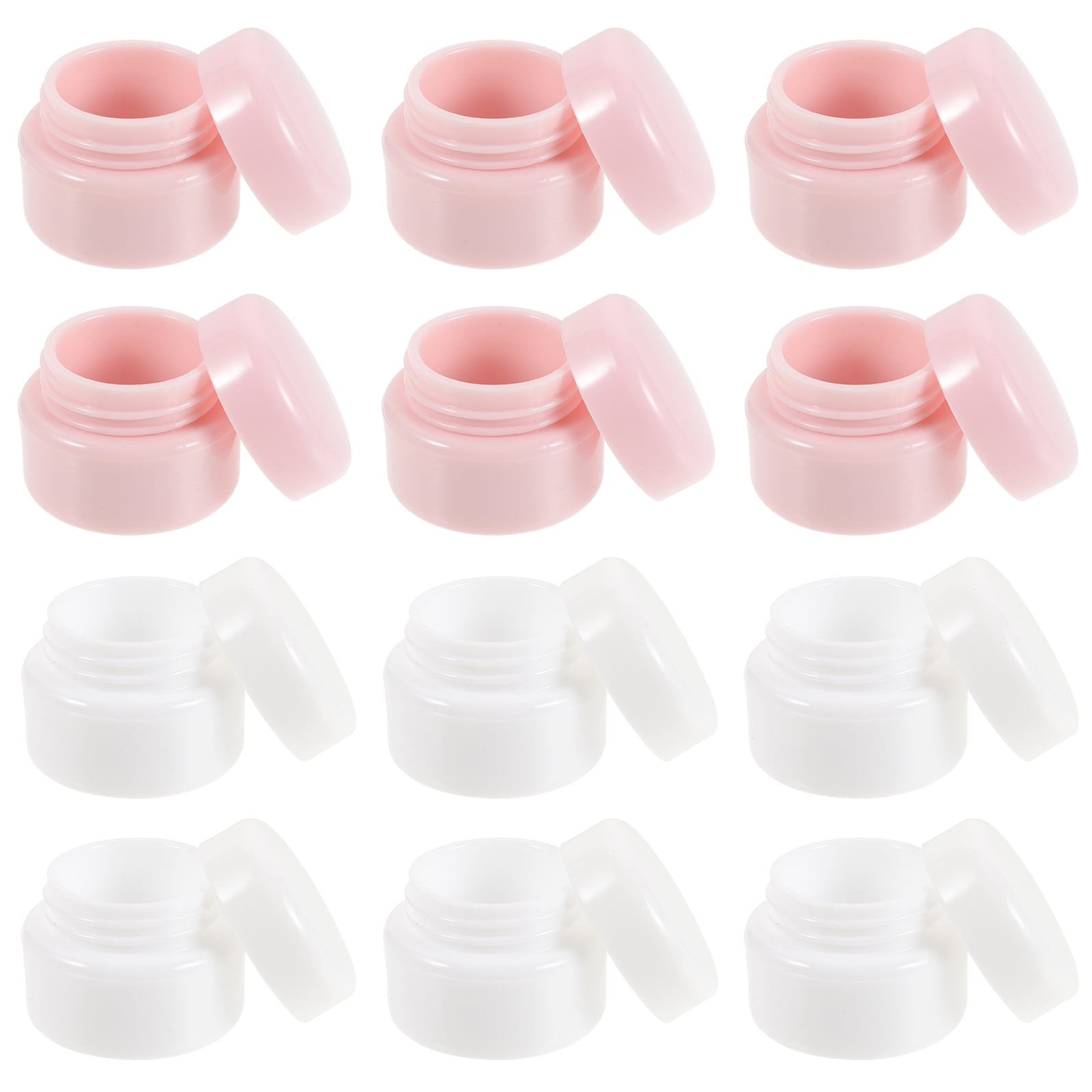 12 Pcs Cream Box Refillable Plastic Cosmetic Jars Empty Containers ...