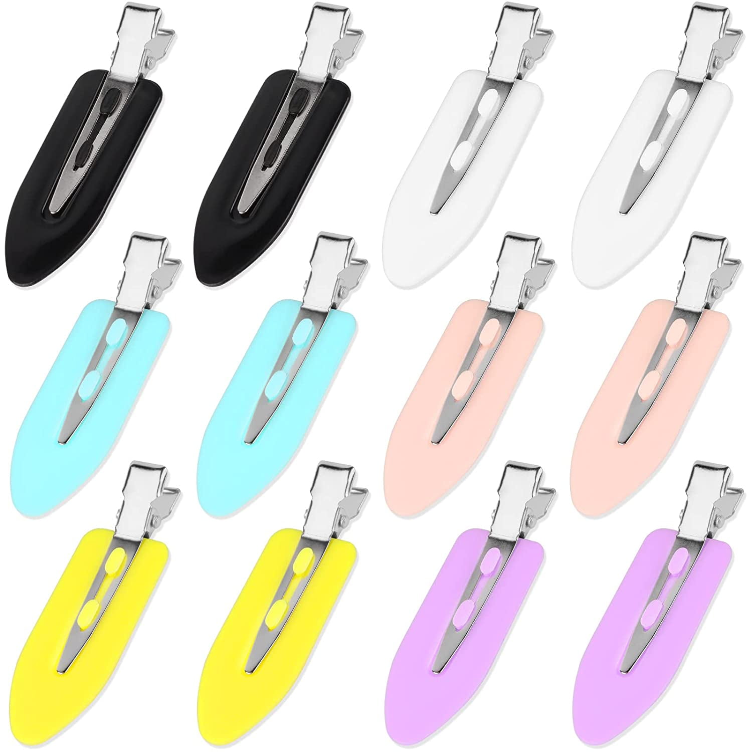12 Pcs No Crease Hair Clips, No Bend Hair Clips, Makeup Creaseless Hair ...