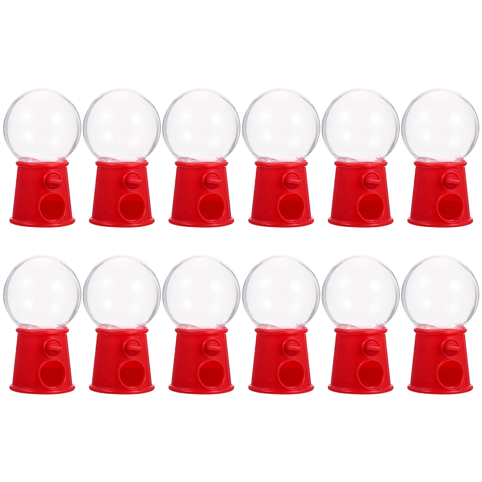 12 Pcs Creative Candy Dispenser Gum Balls Gumball Machine Child Red ...
