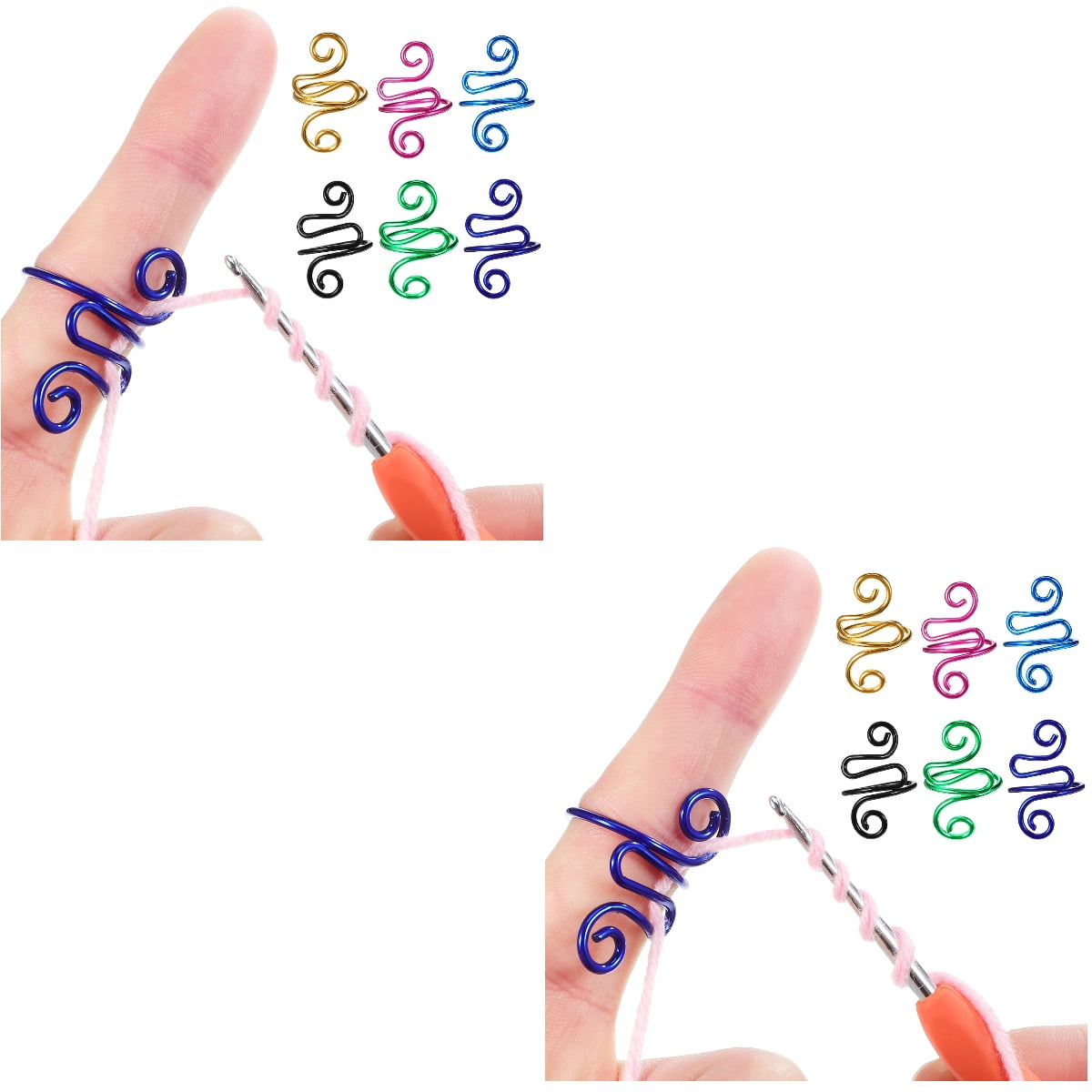 12 Pcs Crochet Rings Crochet Tension Ring Stitch Ring Crochet Knitting ...