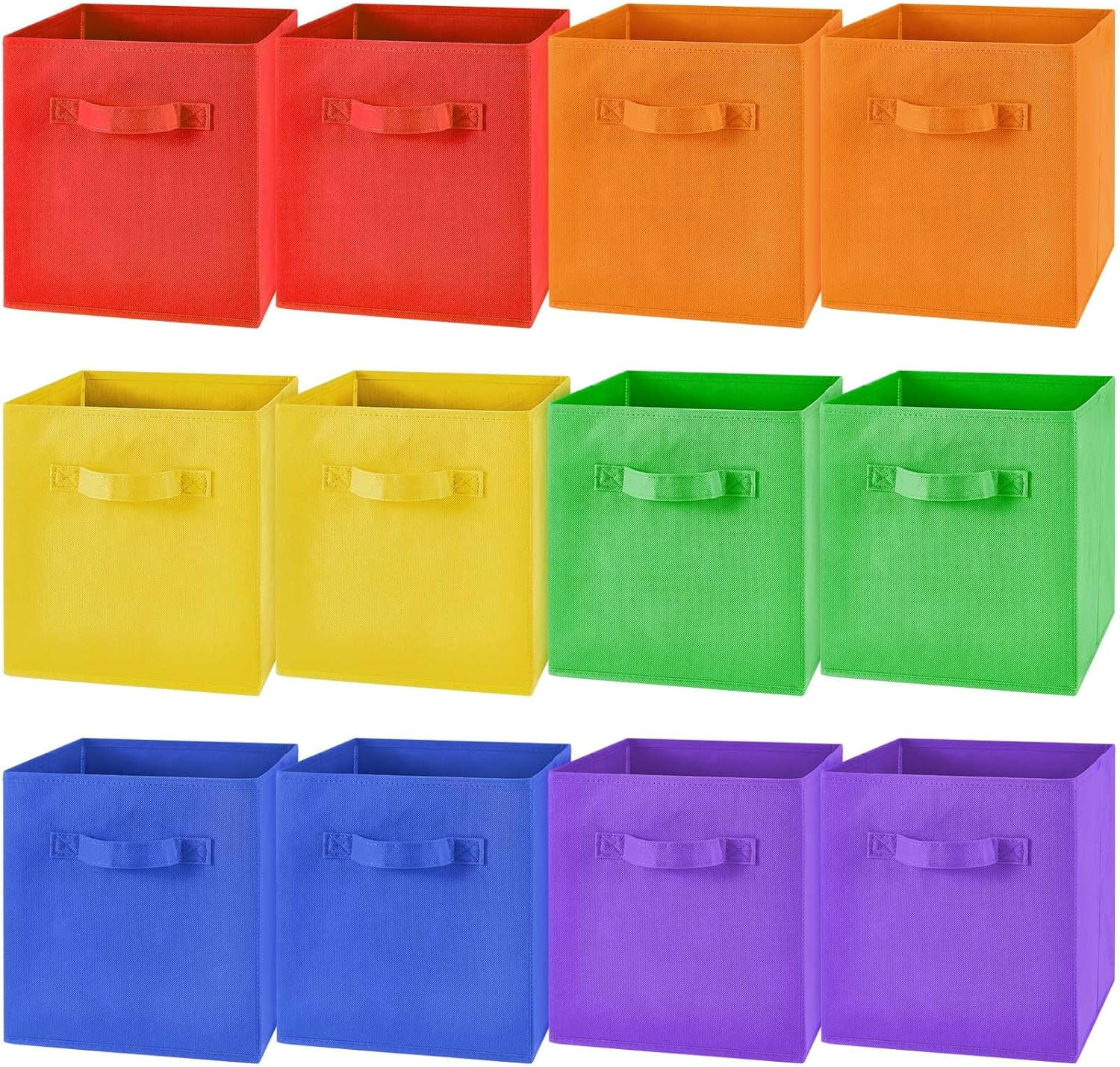 12 Pcs Cube Storage Bin 11'' Collapsible Storage Cubes Foldable Cube ...