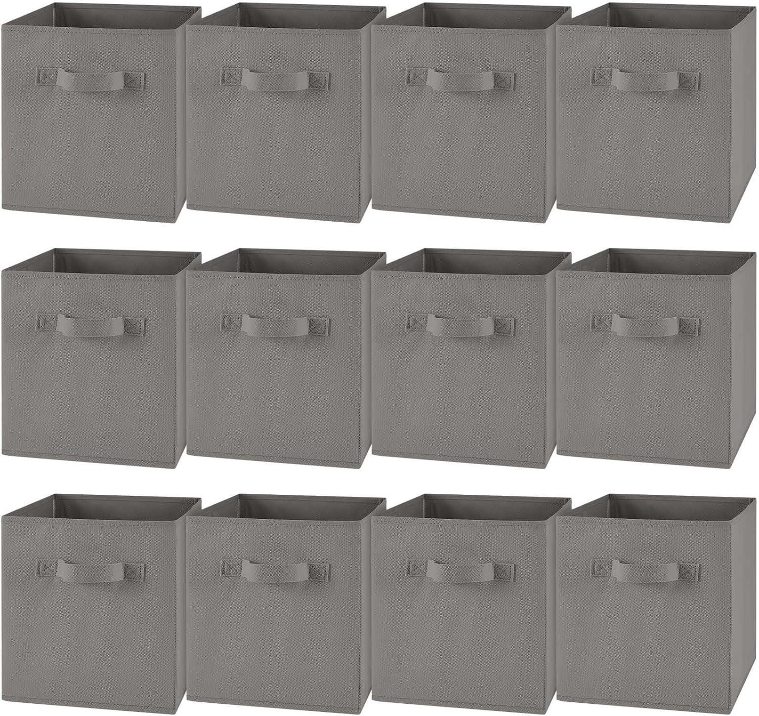12 Pcs Cube Storage Bin 11'' Fabric Storage Cubes Colorful Bins for ...