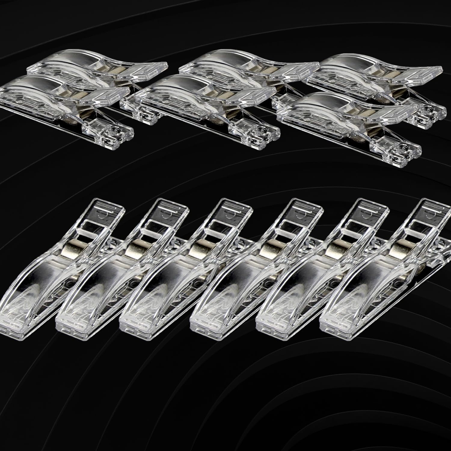 12 Pcs Curtain Clips For Paper Blinds, Clear Plastic Clips For ...