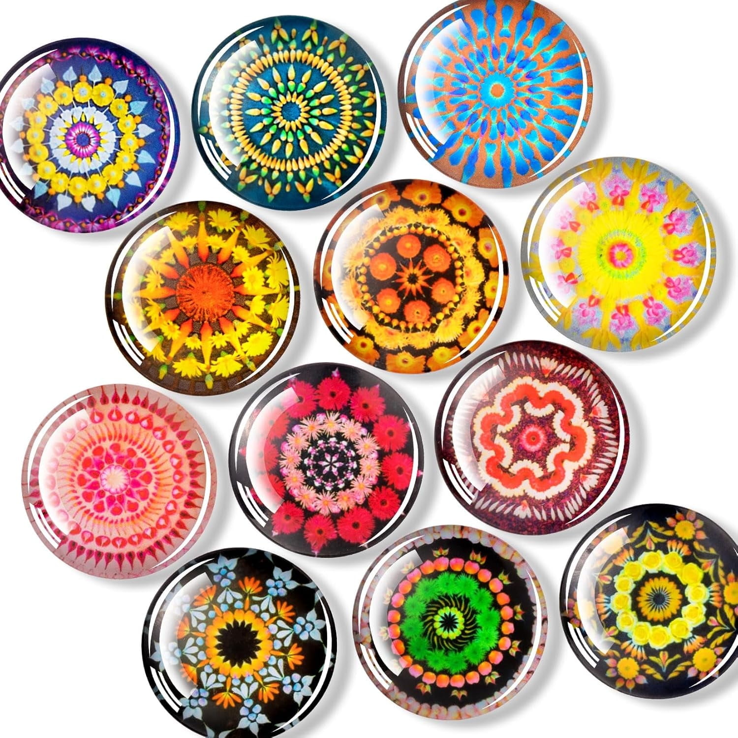 12 Pcs Cute Fridge Magnets, Strong Refrigerator Magnets, Glass ...