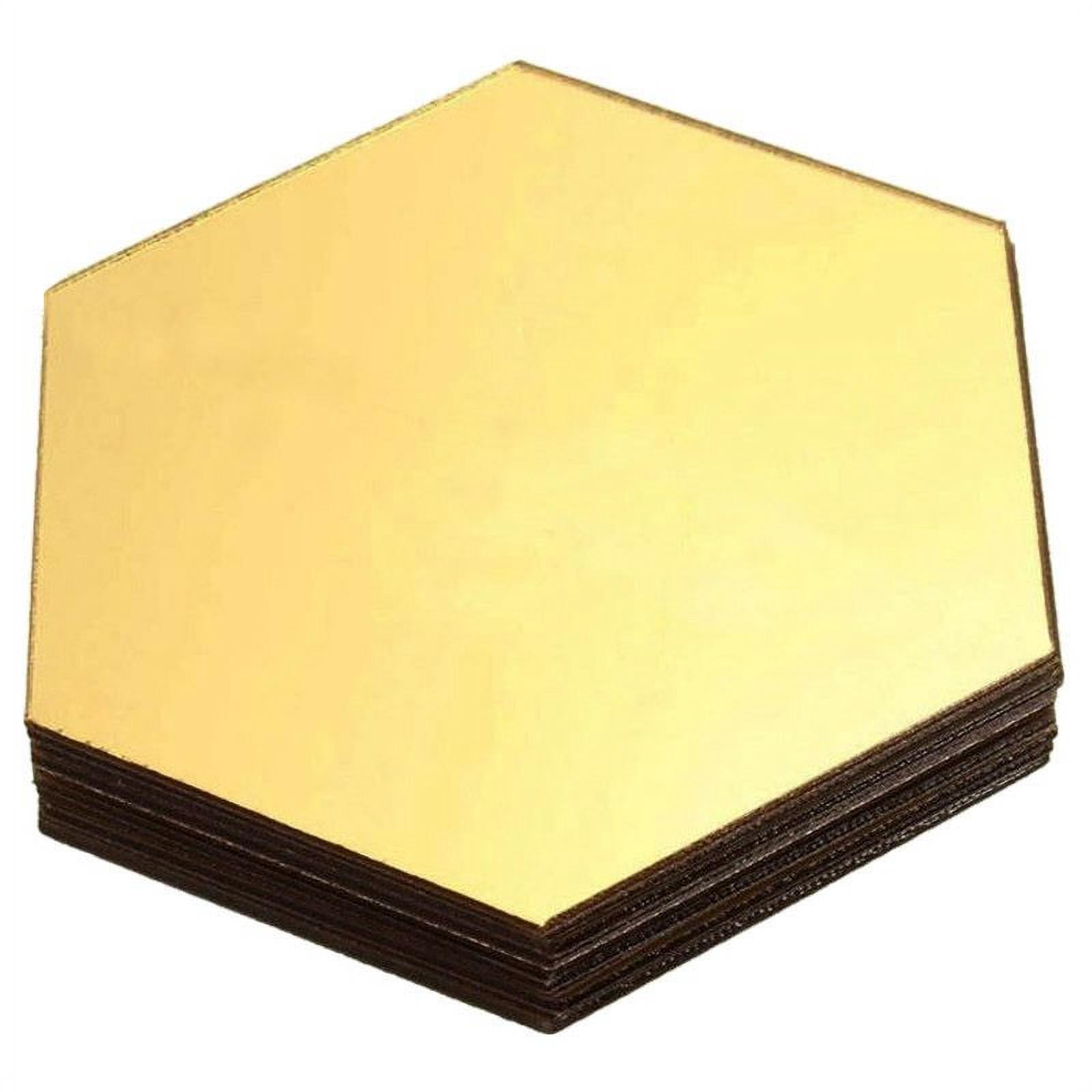 12 Pcs DIY 3D Mirror Hexagon Decal Art Mural Wall Sticker Home Decor ...