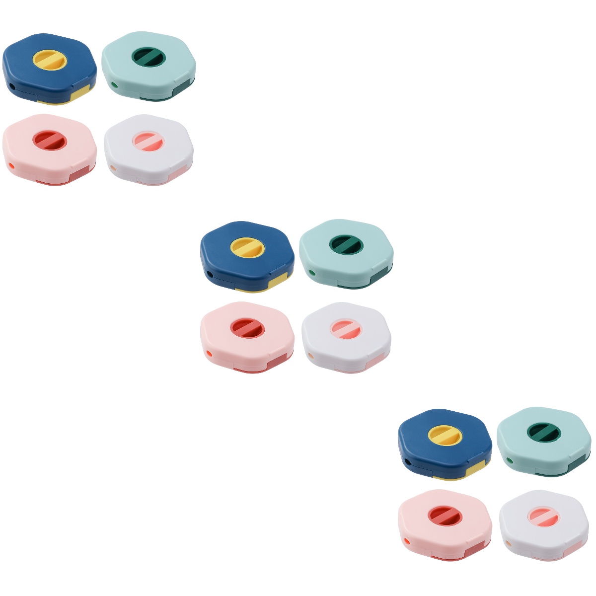 12 Pcs Data Cable Storage Box Cord Winder Retractable Management ...