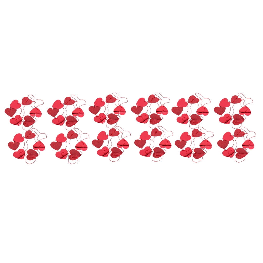 12 Pcs Decorations Heart Love Hanging String Wedding Home Office ...