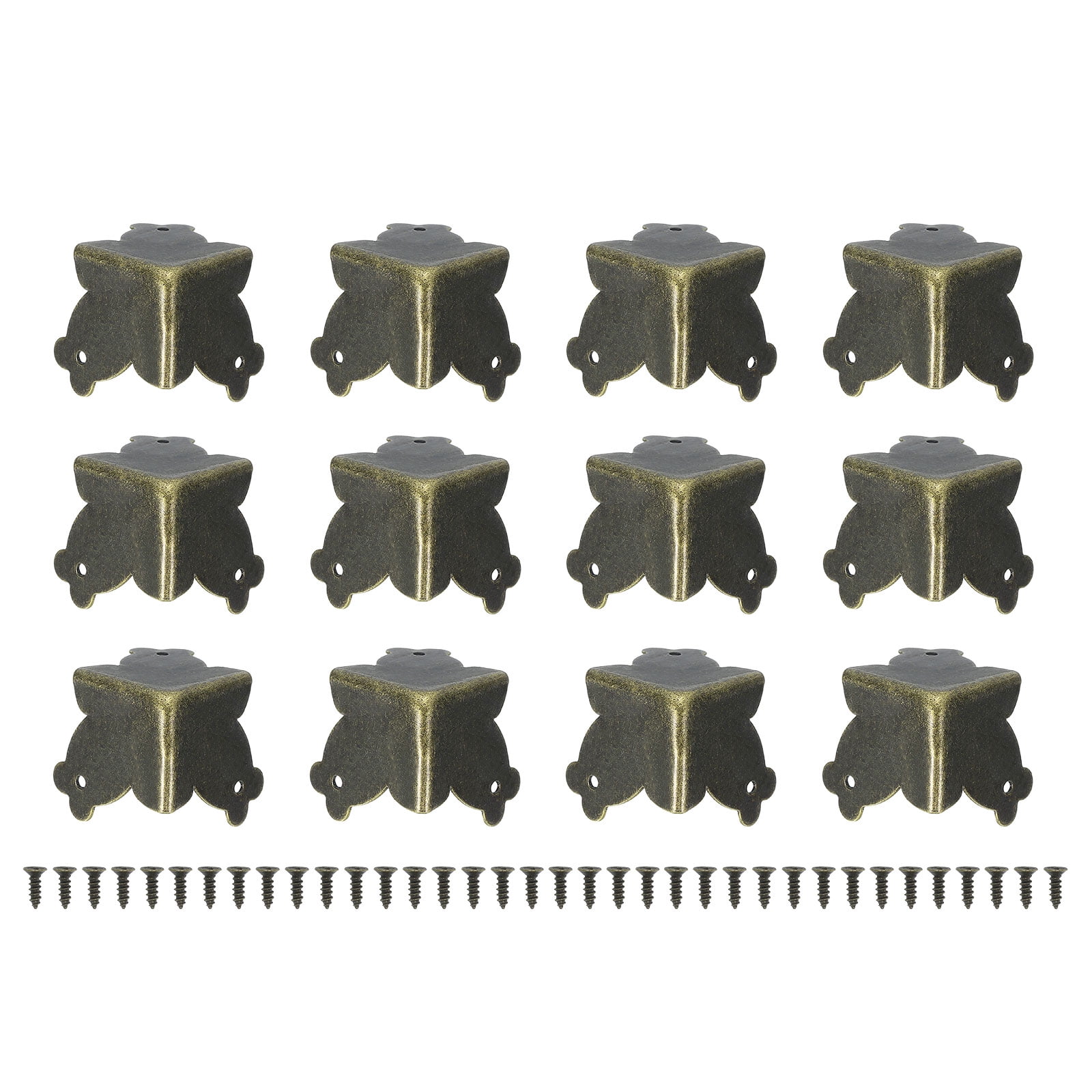 12 Pcs Decorative Box Corner Covers, 20mm Metal Edge Guard, Bronze ...