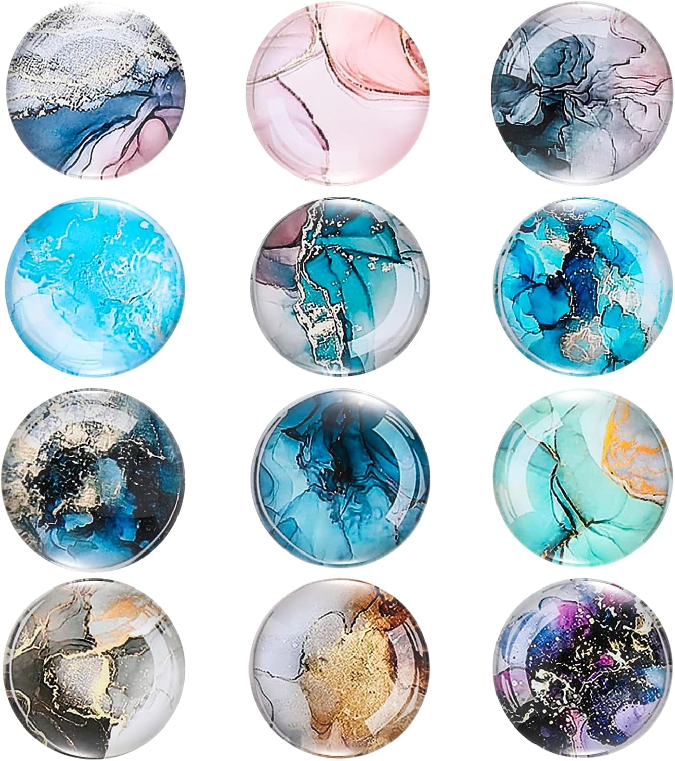 12 Pcs Decorative Glass Refrigerator Sticks Cute Small Fridge Sticker ...