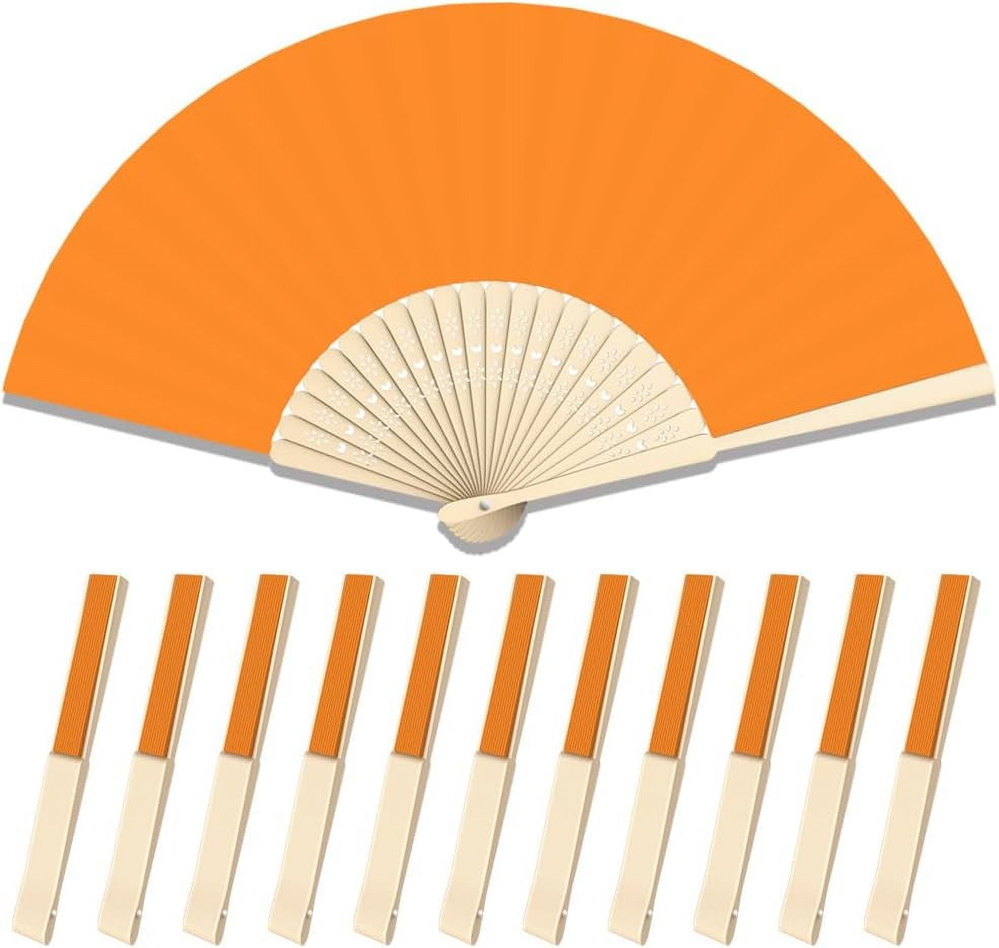12 Pcs Decorative Hand Fan Foldable, 8.3 Inch Folding Fan Line Dancing ...