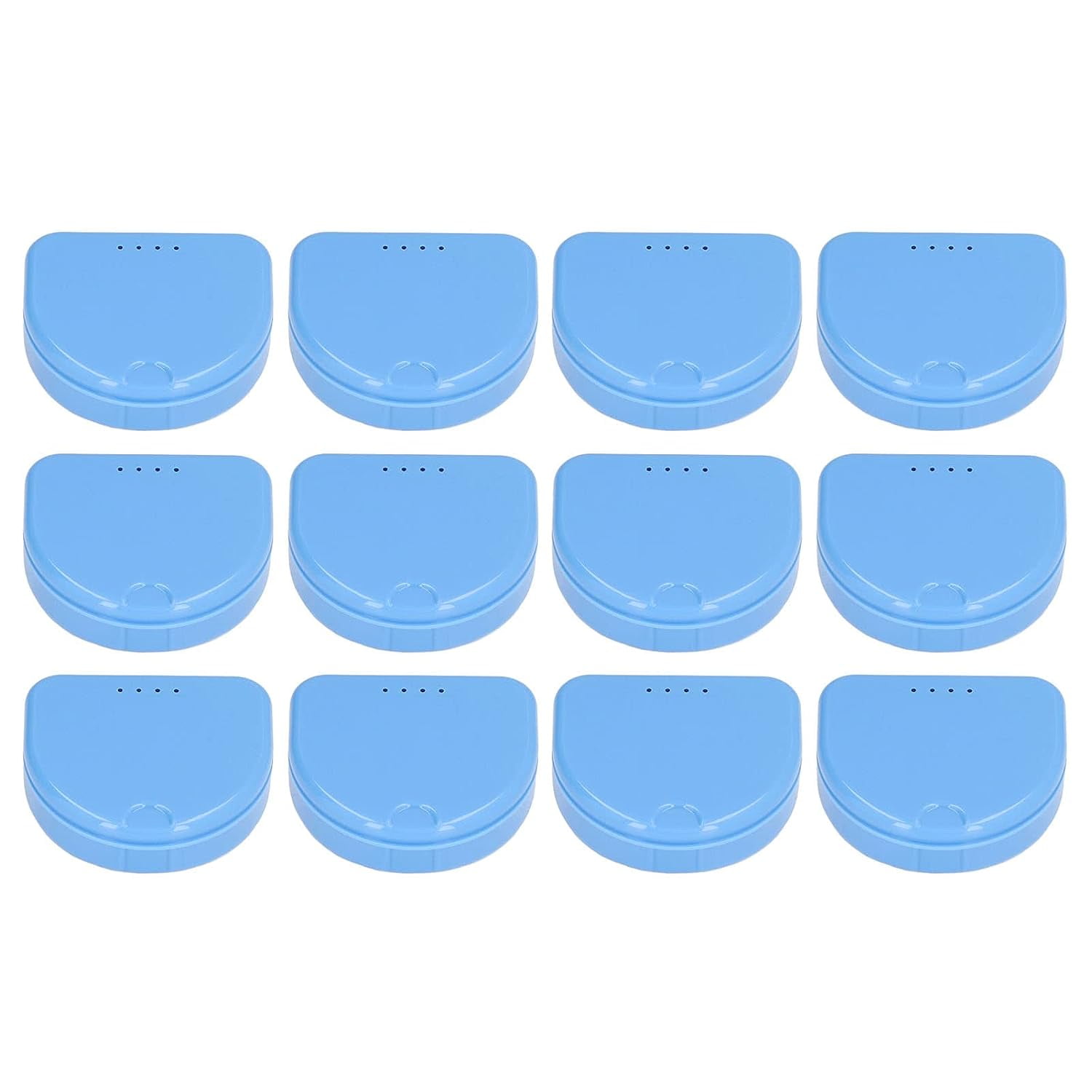 12 Pcs Denture Box, Denture Bath Case, Plastic Tooth Dental Orthodontic ...