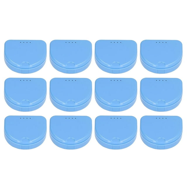 12 Pcs Denture Box, Denture Bath Case, Plastic Tooth Dental Orthodontic ...