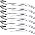 12 Pcs Dessert Forks and Spoons Silverware Set, Stainless Steel Mini ...