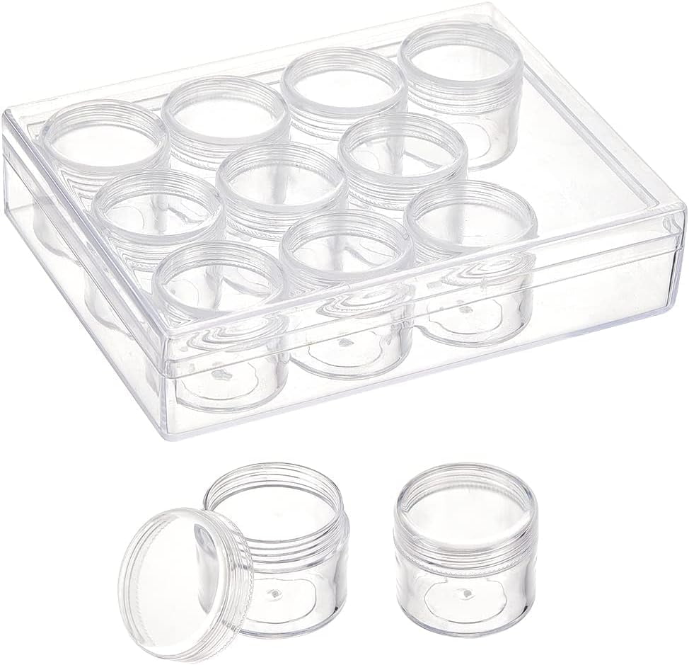 12 Pcs Diamond Gemstone Display Box Plastic Transparent Storage Box ...