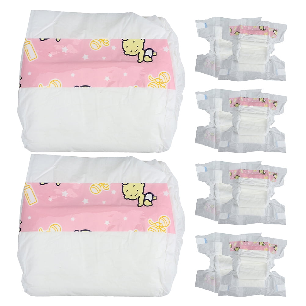 12 Pcs Doll Diapers Pretend Play Accessories Reusable Nappies for Kids ...
