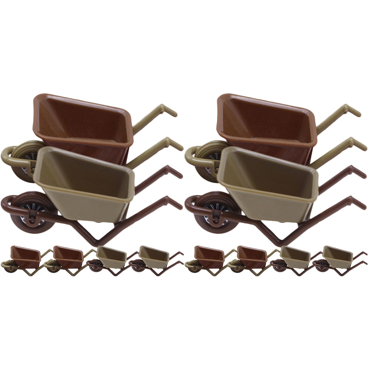 12 Pcs Doll House Trailer Mini Shopping Cart for Kids Simulation Barrow ...